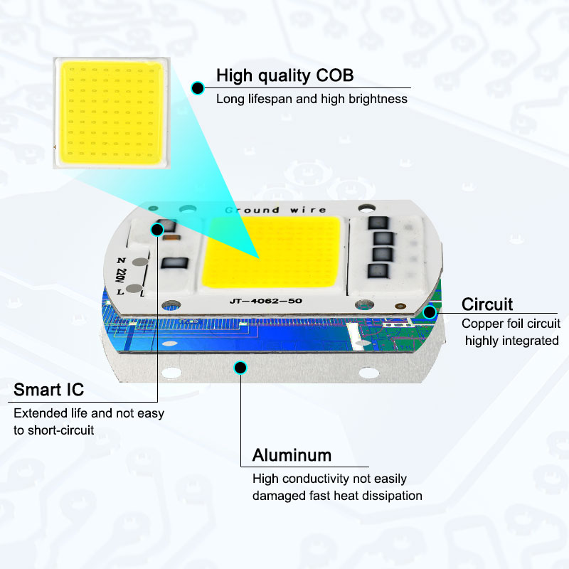 10 Pcs Cob Chip 10W 20W 30W 50W Led Chip Lamp 220V... – Vicedeal