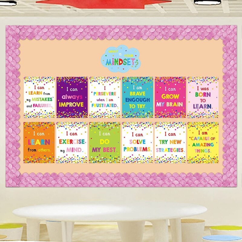 20M Ombre Scallops Bulletin Board Borders Rainbow ... – Grandado