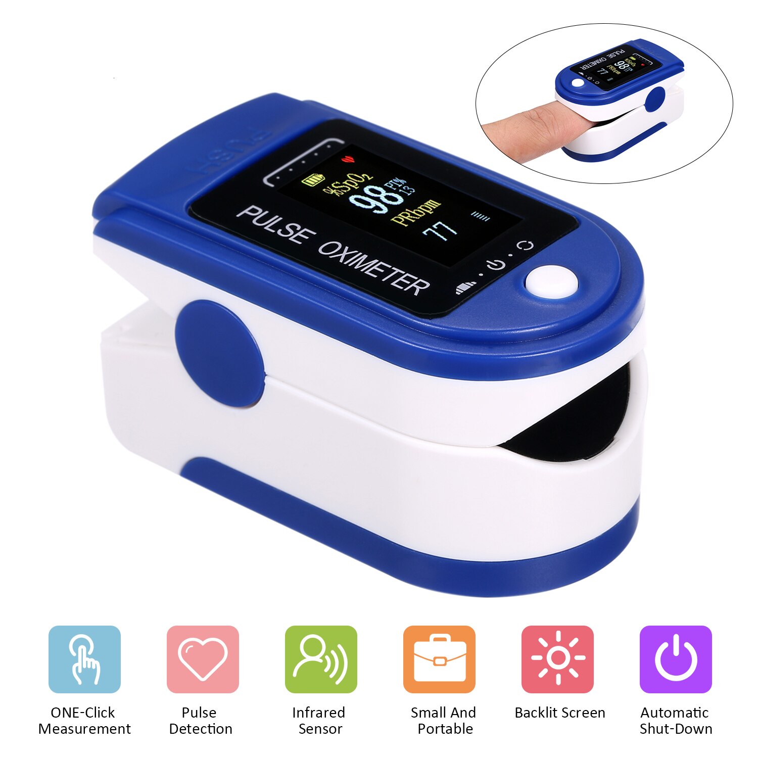 Blood Oxygen Finger Pulse Digital Fingertip Oximet... – Vicedeal