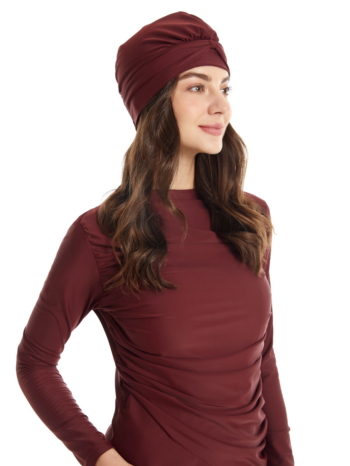 Modest Muslim Swimwear All Red Burkinis Islam Swim... – Grandado