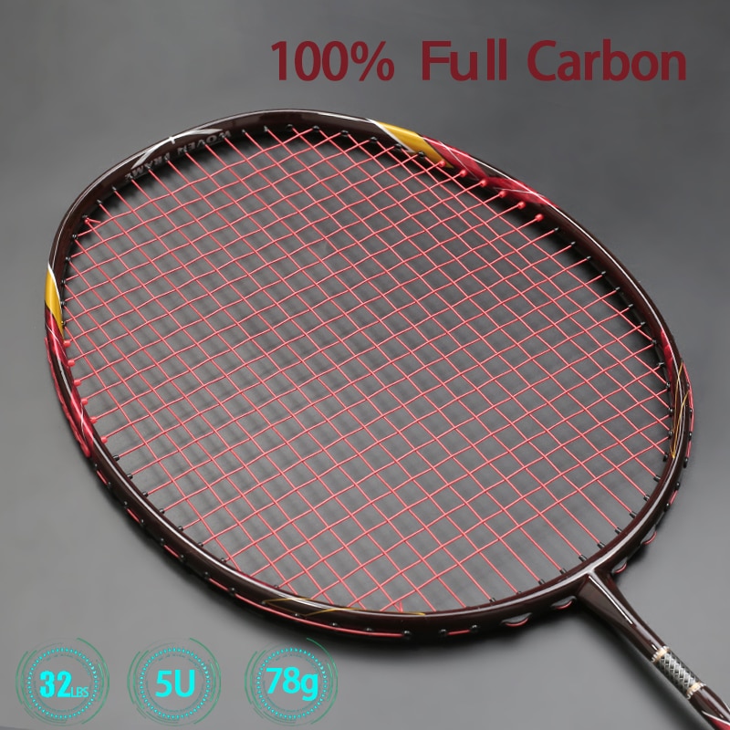 3 Colors 100% Full Carbon Fiber Badminton Racket L... – Grandado