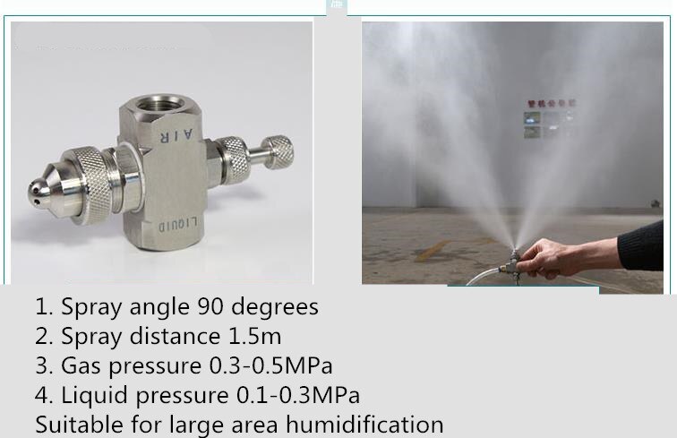 1/4" Stainless steel air atomizing nozzle Adjustab... – Vicedeal