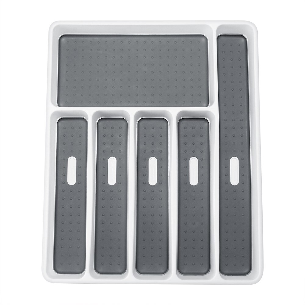 6-compartment kitchen drawer storage box spoon cut... – Vicedeal