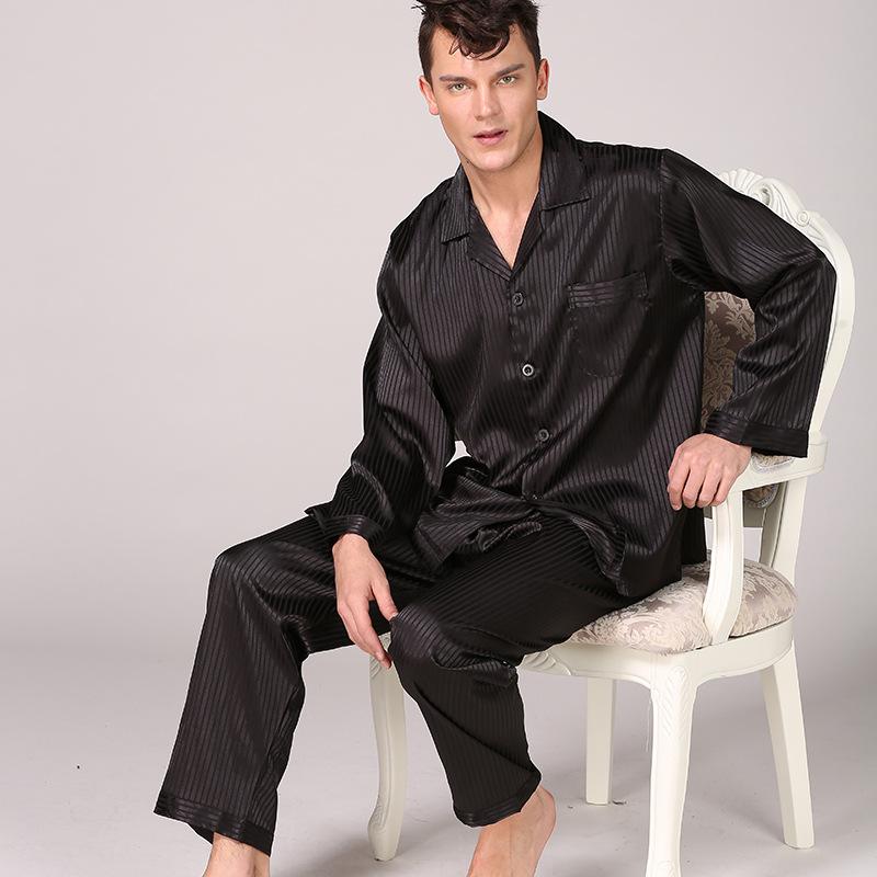 L-3XL Men's Striped 2PCS Pajamas Suit Spring A... – Grandado