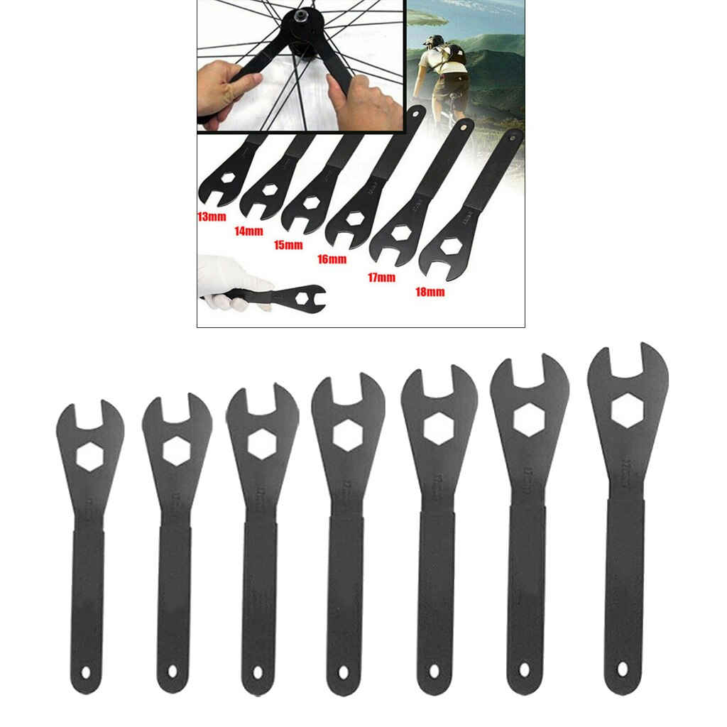 7-Pieces Bike Cone Spanner Set Cycle Hub Wrench 13... – Vicedeal