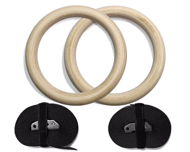 Wooden And ABS 28mm Exercise Fitness Gymnastic Rin... – Vicedeal