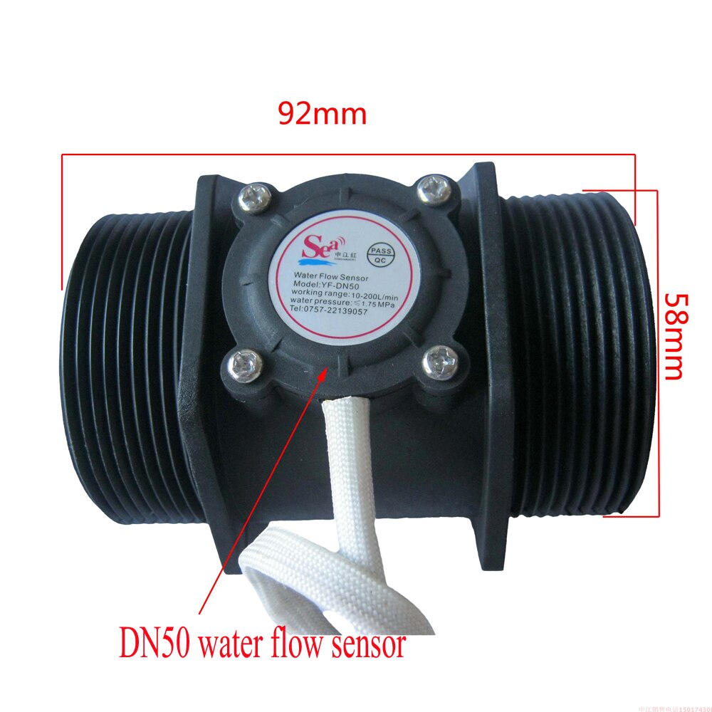DN50 water flow sensor Pulse counter Turbine flowm... – Vicedeal