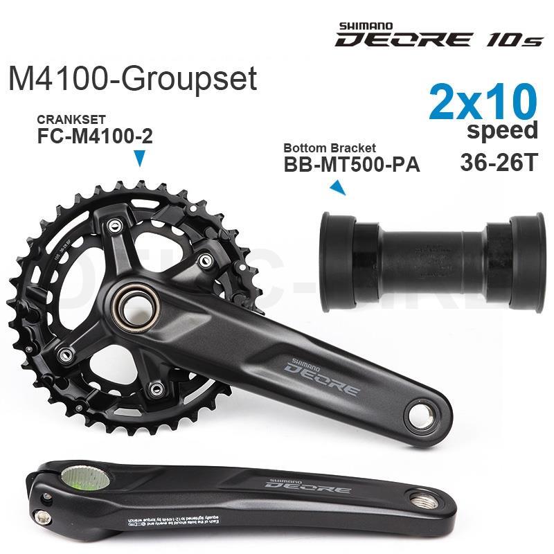 Shimano deore - m4100 gruppesæt m4100 kranksæt 3... – Vicedeal