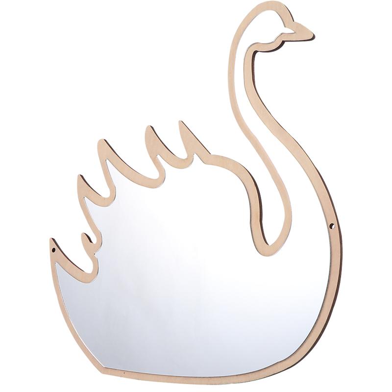 Decorative Swan Shape Mirror Safe Wooden Mirror De... – Grandado