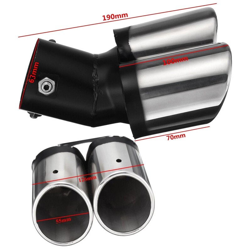 2Pcs Universal Car Decoration Chrome Tail Pipe Sta... – Vicedeal