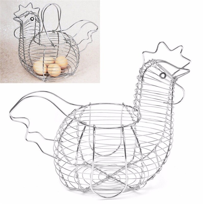 Hen Shaped Chicken Egg Holder Basket Kitchen Stora... – Grandado
