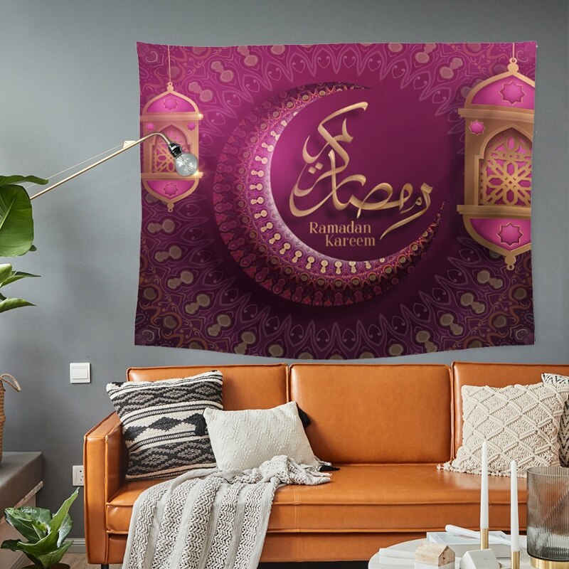 Eid Mubarak Tapestry Ramadan Islam Wall Tapestry M... – Vicedeal
