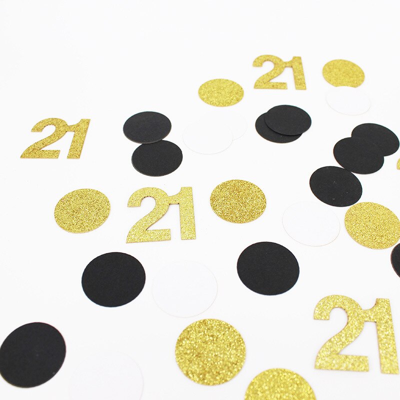 100pcs 16 21st 30 40 50 60th Year Old Paper Confet... – Vicedeal