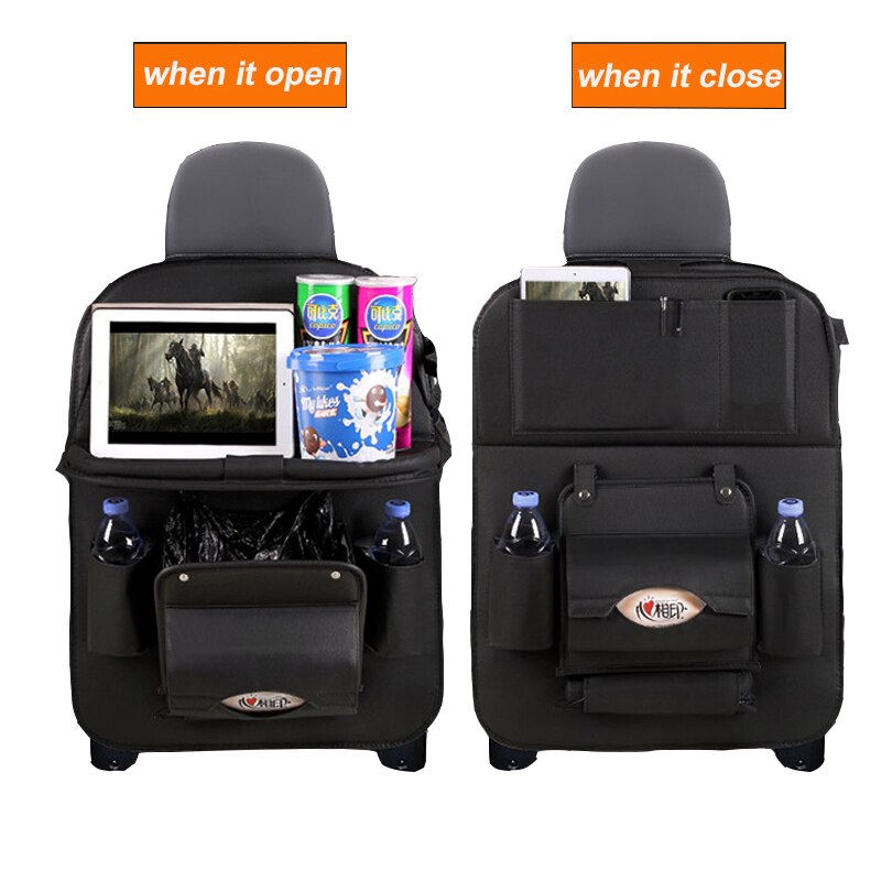 Pu Leather Pad Bag Car Seat Organizer Foldable Tab... – Grandado