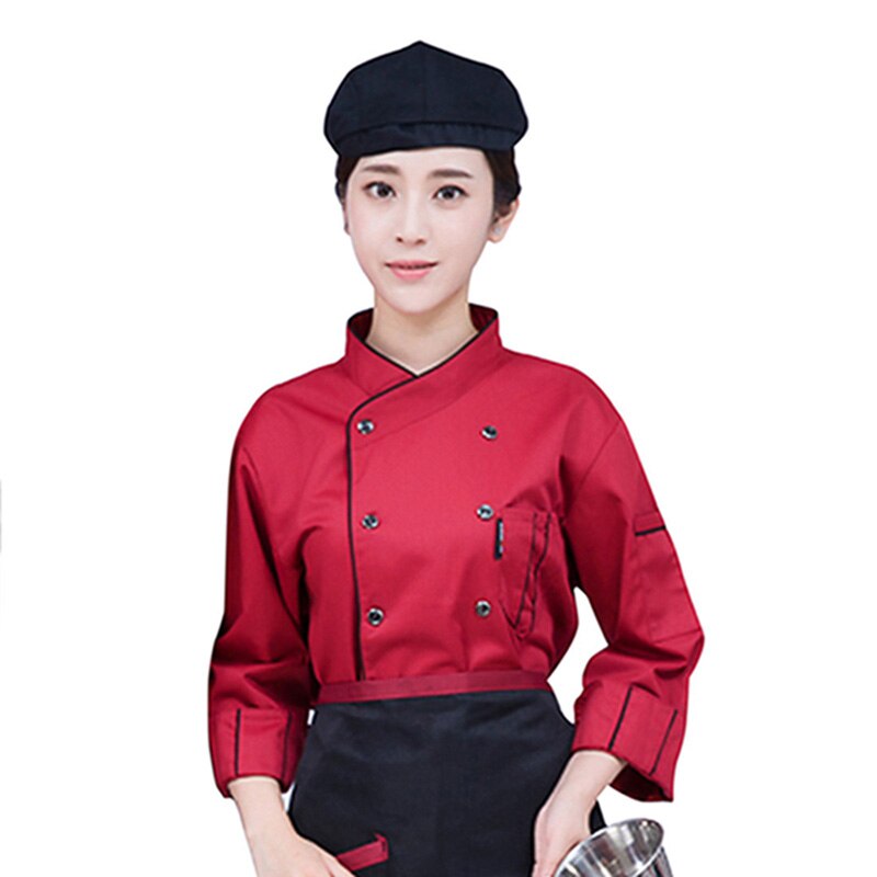 Long Sleeve Chef Clothes Uniform Double Breasted U... – Grandado