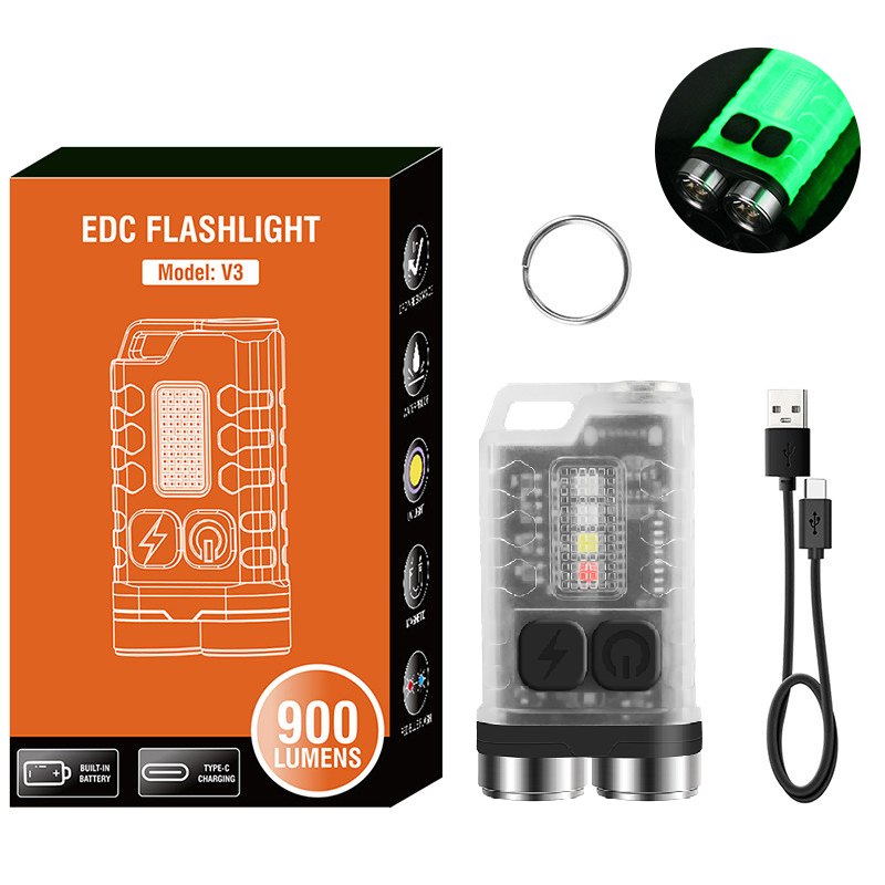 V3 EDC Flashlight Keychain Light 900 Lumens Handhe... – Vicedeal