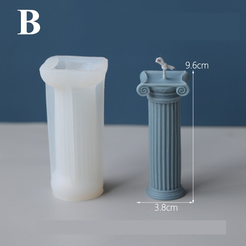 3D Rome Pillar Candle Mould Aromatherapy Candle Pl... – Grandado