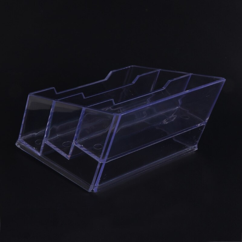 3-Tier Clear Acrylic Plastic Office Desktop Business Card Holder ...