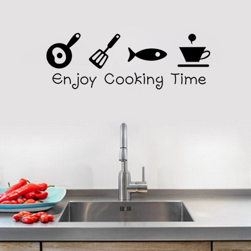 Enjoy Cooking Time Kitchen Wall Stickers Decals Ho... – Vicedeal