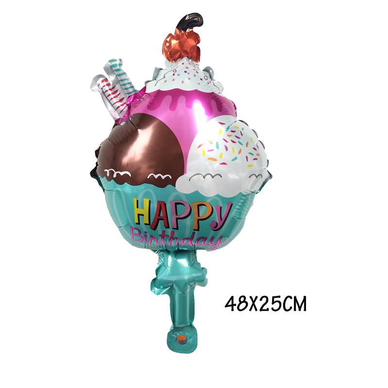 1 st Mini Pizza Donut Ijs Folie Ballonnen Happy Bi... – Grandado