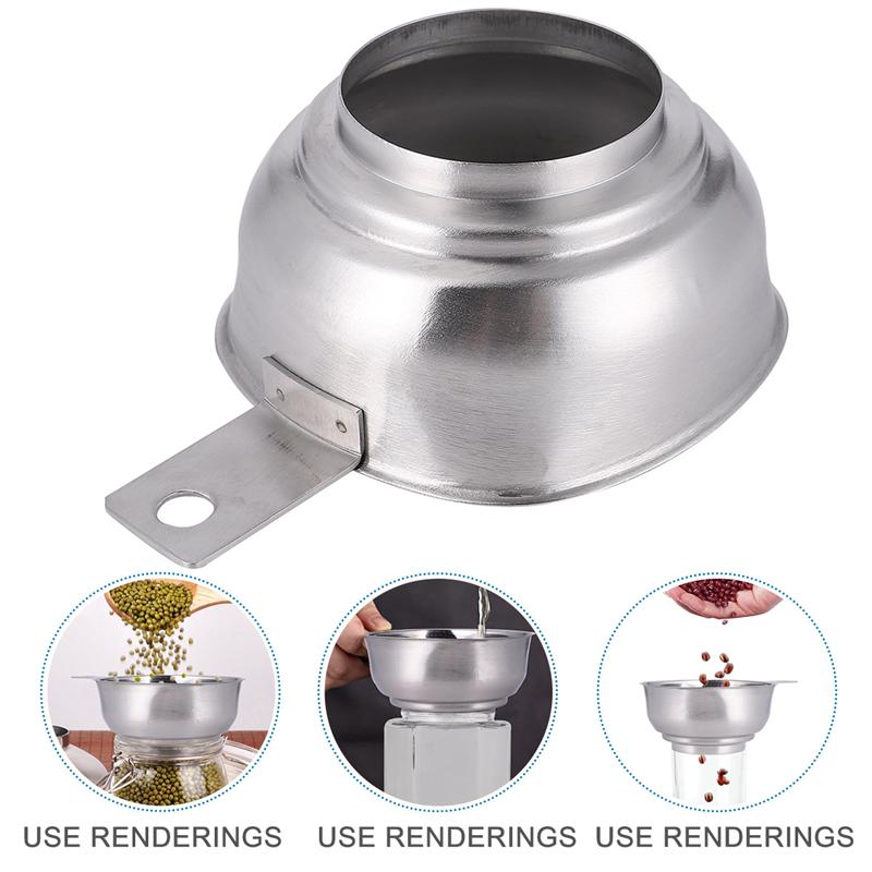 1pc Stainless Steel Square Wide Mouth Funnel Large... – Vicedeal