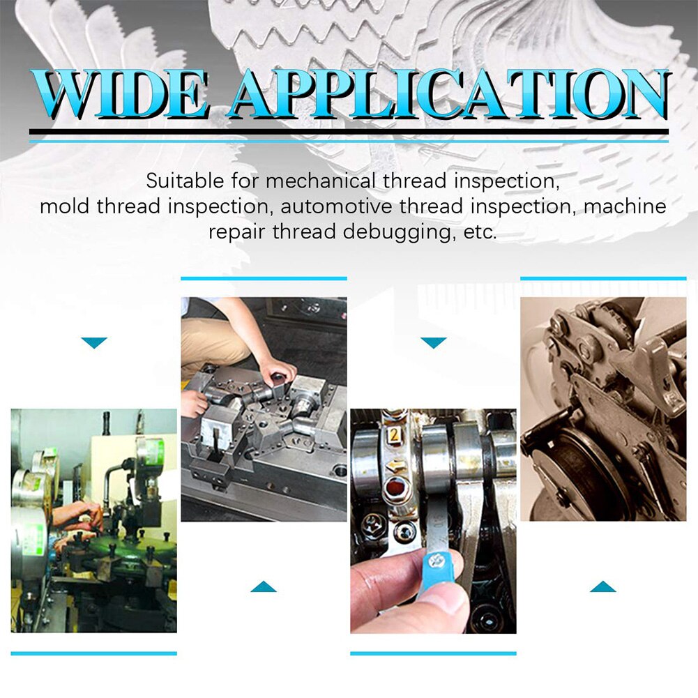 5PCS/Set Thread Pitch Gauge Screw Center Gage Tool... – Grandado