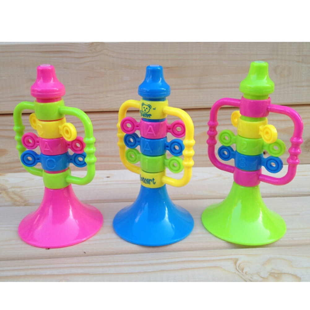 Colorful Kids Baby Cute Plastic Trumpet Speaker Ch... – Grandado