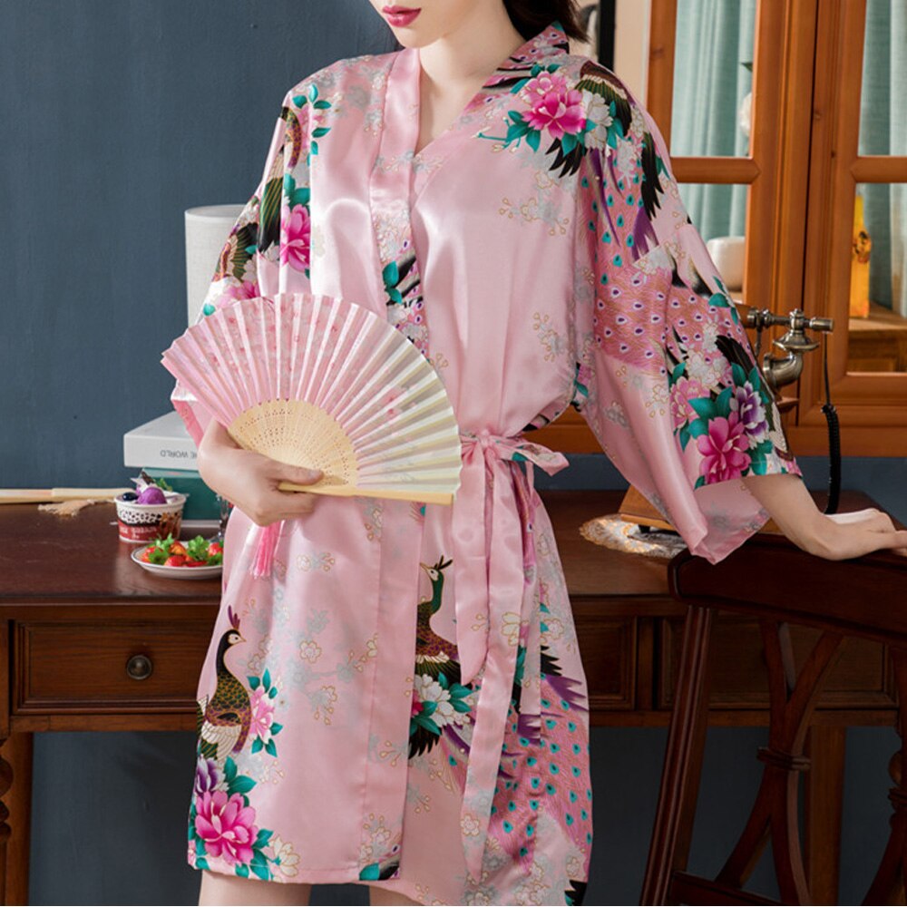 Japanese Style Sexy Kimono Lovely Uniform Robe Flo... – Grandado