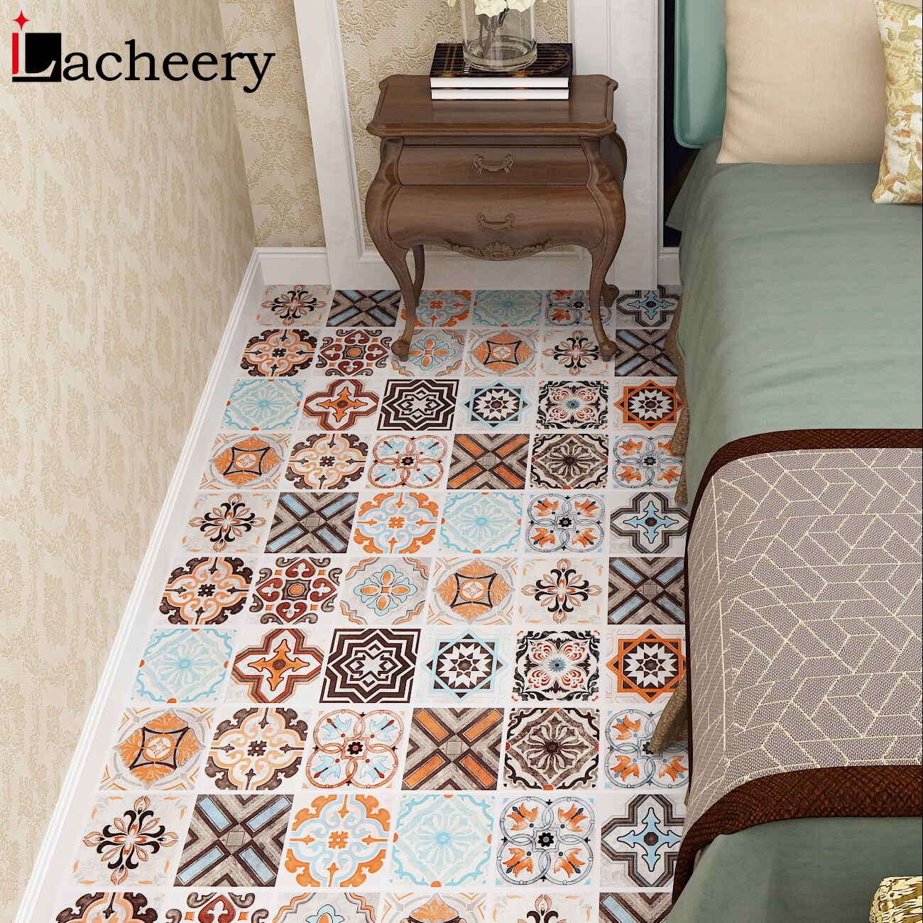 Modern Thick Self Adhesive Tiles Floor Stickers Ba... – Vicedeal