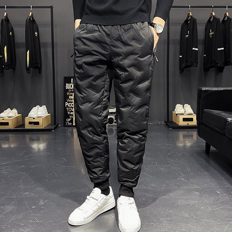 Mens Down Broek Winter 80% Grijs Eendendons Trend ... – Grandado