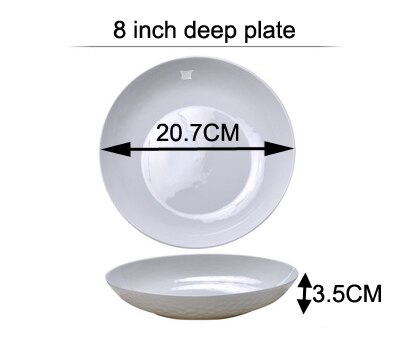 8 Inch, Bone China Diner Plate, Funny 3D Water Des... – Vicedeal