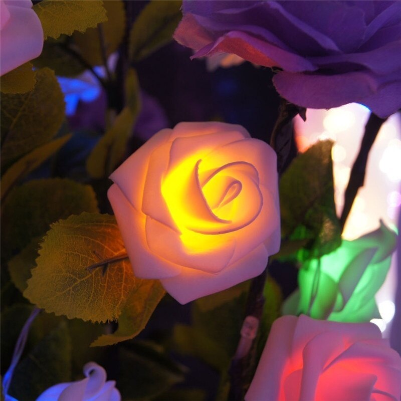 20 LEDs Rose Flower Fairy String Lights Battery Po... – Grandado