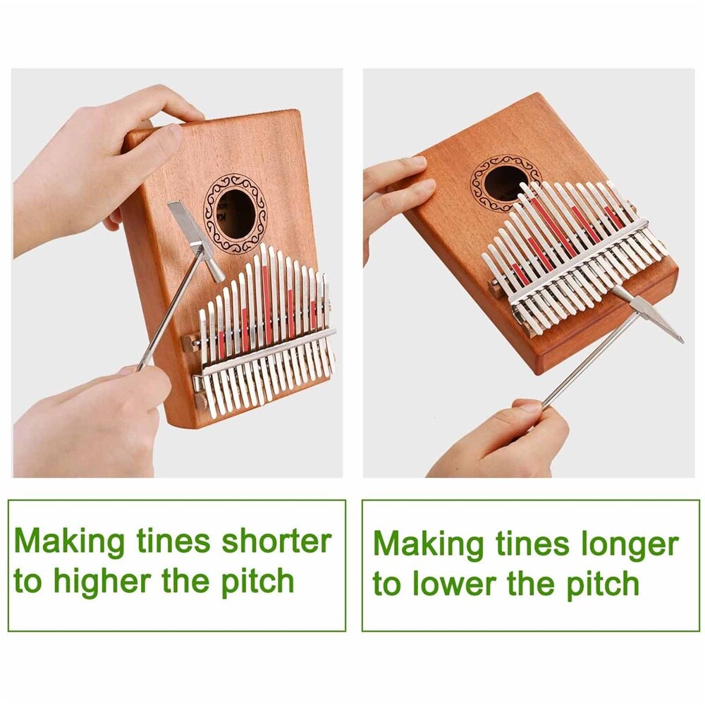 17 Keys Thumb Piano Wood Mahogany Mbira Body Music... – Grandado