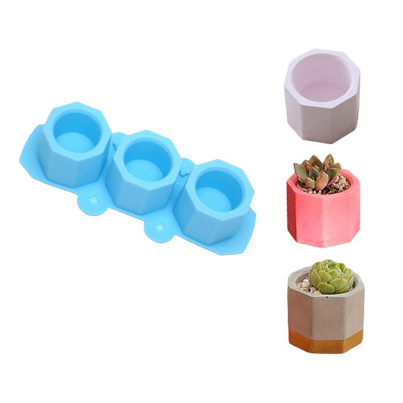 3 Holes Pot Mold Casting Concrete Plaster Mold Cer... – Vicedeal