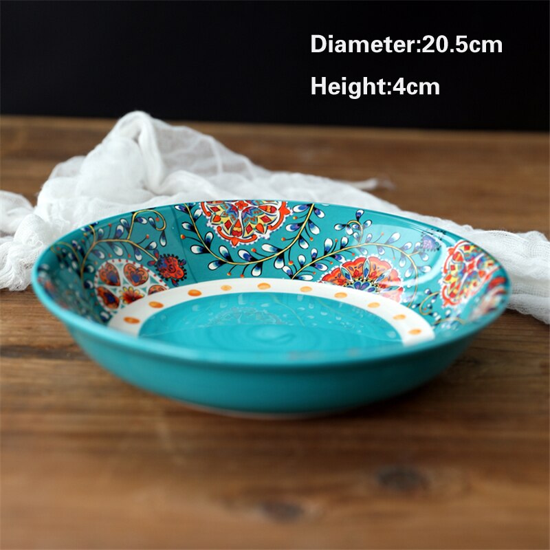 Rural ceramics Deep dish Underglaze color farmhous... – Vicedeal