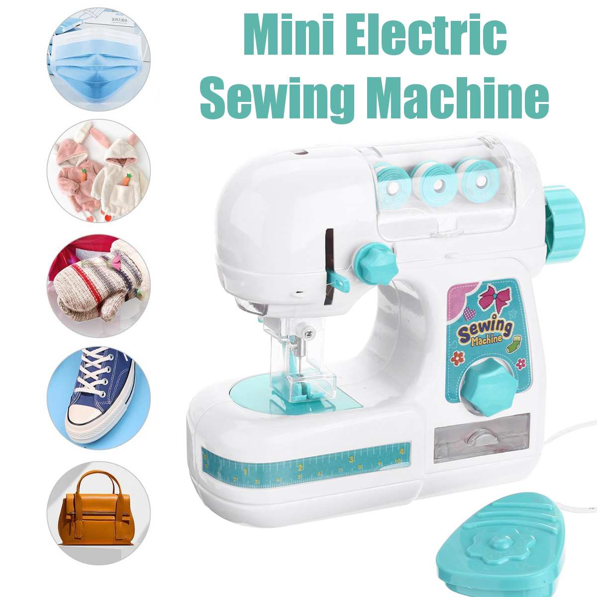 Mini Sewing Machine with Lamp Desktop Household Sp... – Grandado