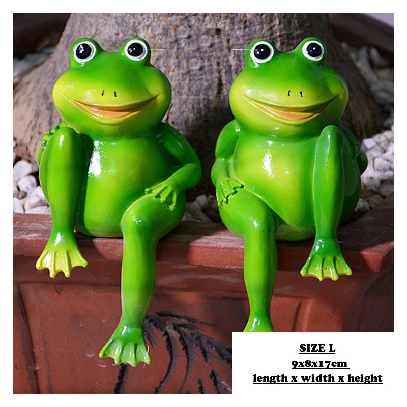 Sitting Frogs Statue Outdoor Garden Store Decorati... – Grandado