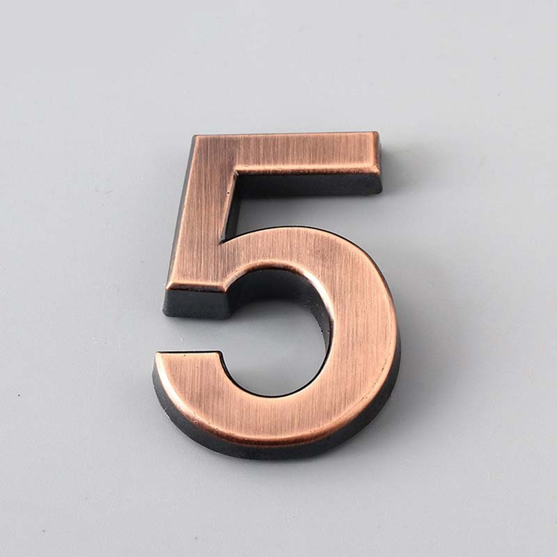 1PC 0-9 ABS 50*35*6mm Bronze Door Plate Sign Numbe... – Grandado