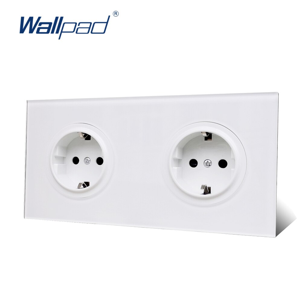 Wallpad L6 Double 2 Gang EU German Plug Wall Socke... – Grandado