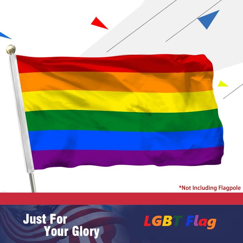 90X150Cm Lgbt Rainbow Vrede Opknoping Vlag En Bann... – Vicedeal