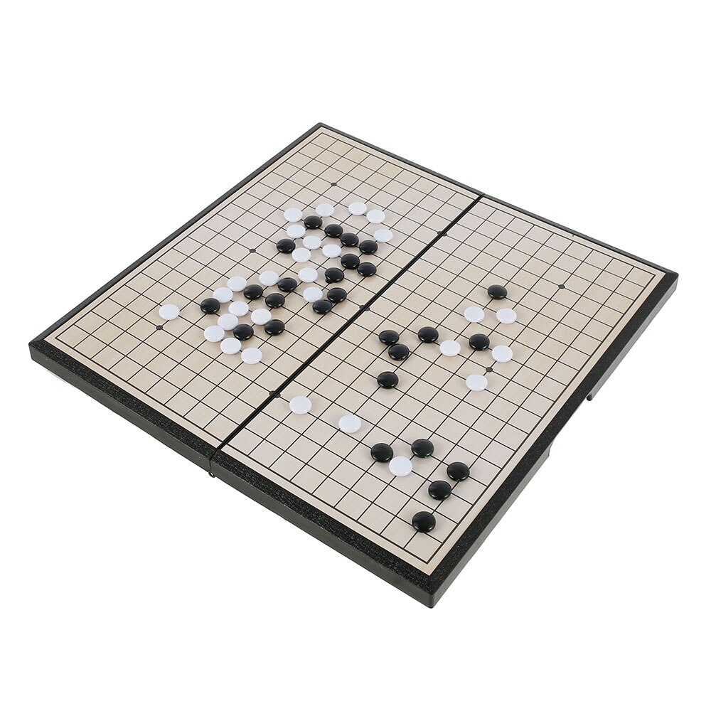 Magnetic Go Chess Set Portable Foldable Black Whit... – Grandado
