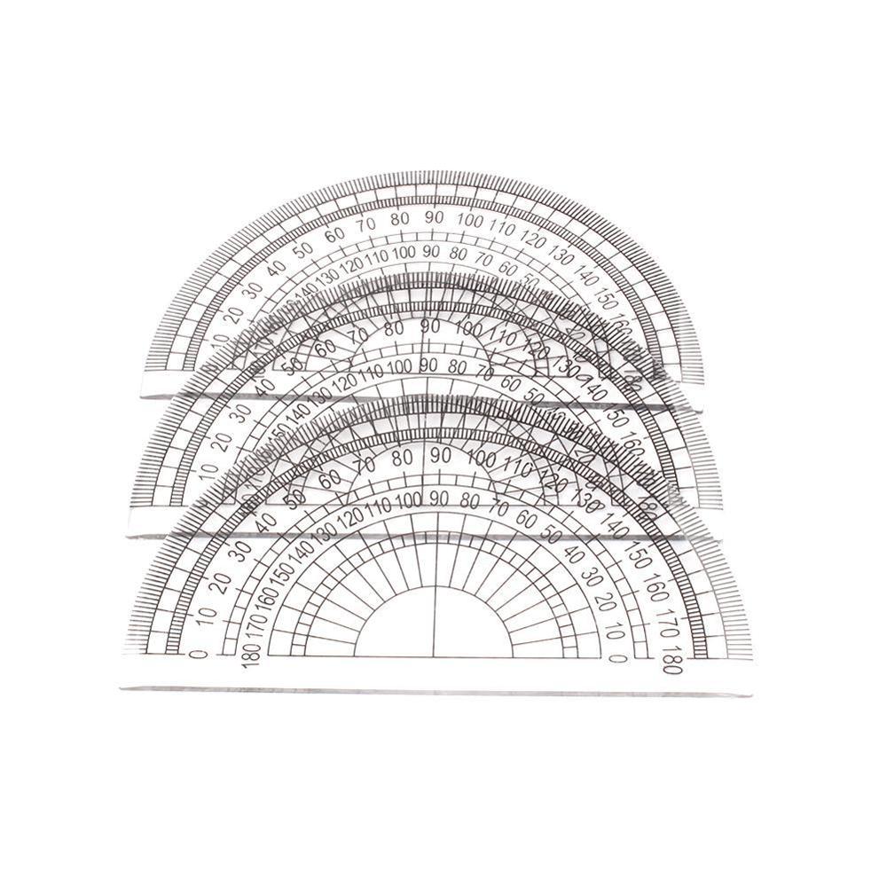 10pcs Single Semicircular Protractor Transparent P... – Grandado