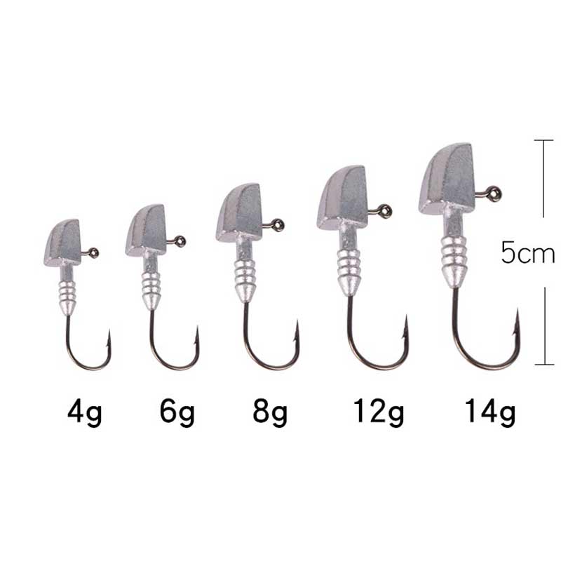 5Pcs/lot 4g-14g Head Hooks Lead Head Lure Hook Jig... – Vicedeal