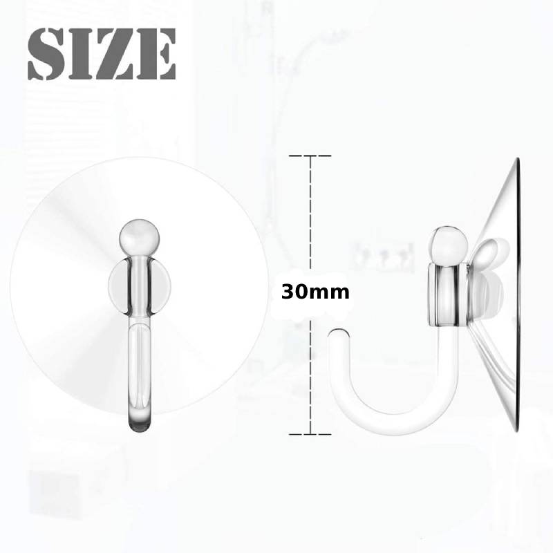 20pcs 30/40mm Suction Cup Hooks Strong Clear Sucke... – Grandado