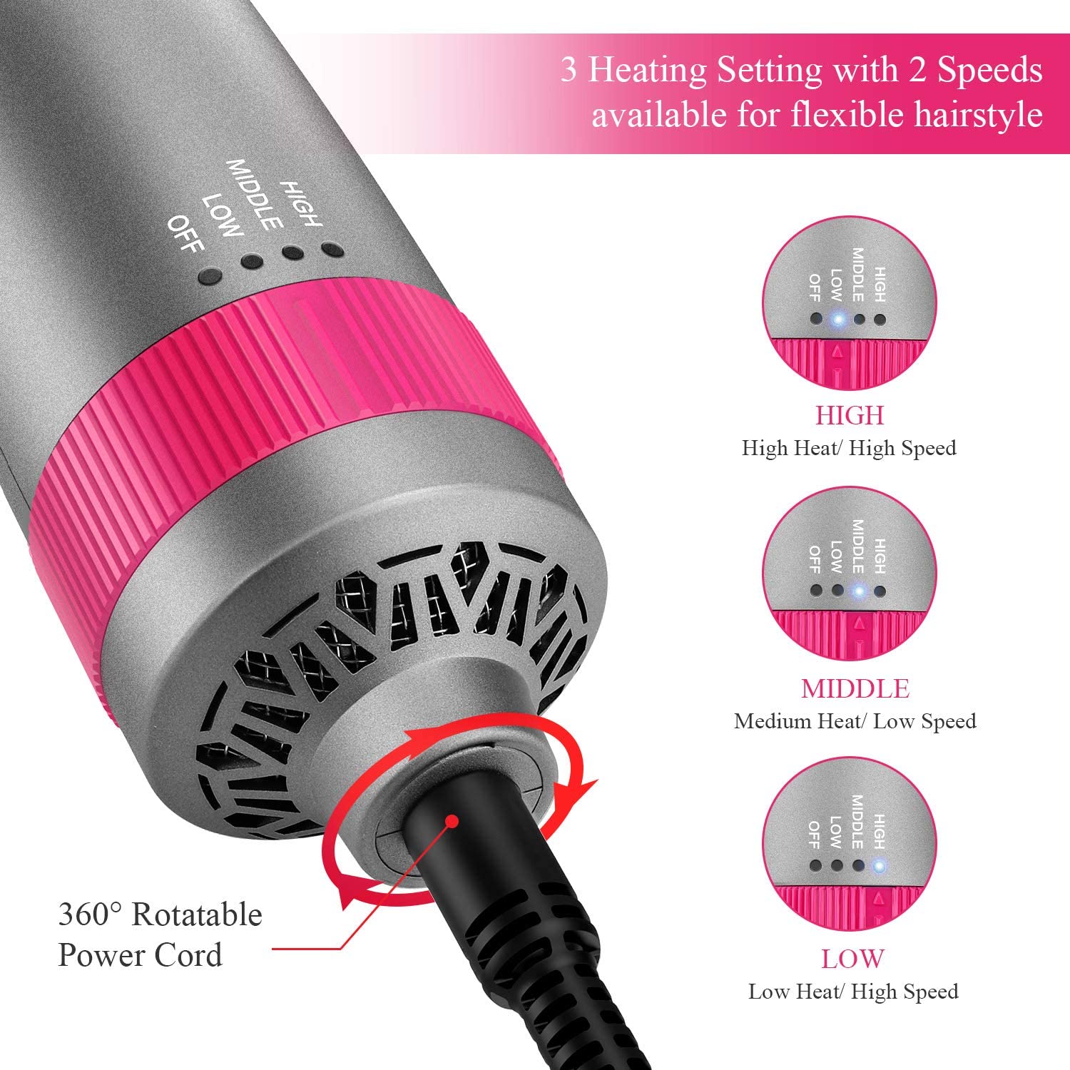 Interchangeable Multifunctional Hair Dryer And Cur... – Vicedeal