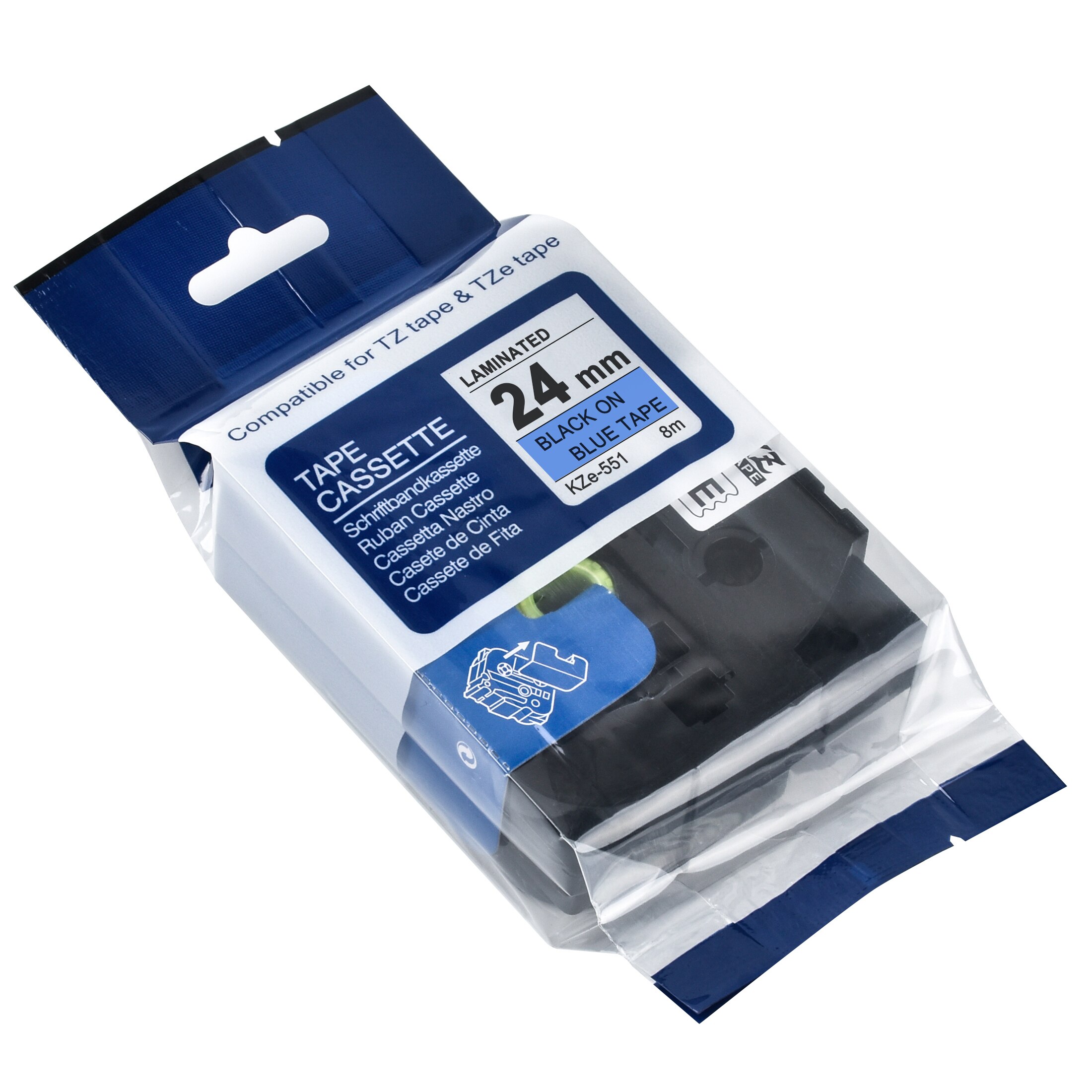 CIDY 3 teile/los 24mm schwarz auf blau label bände... – Grandado