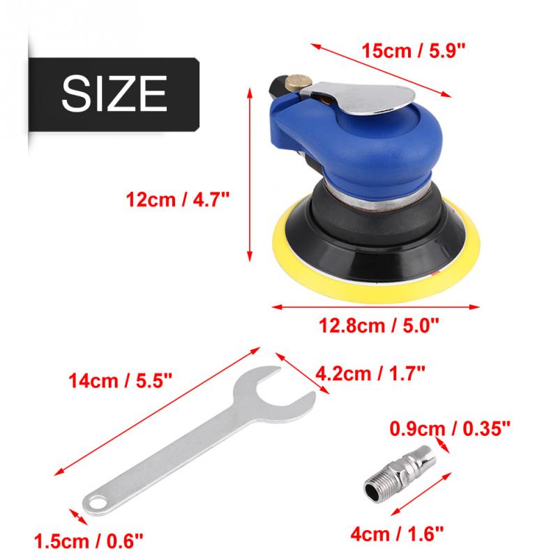 5 Inch Ronde Air Palm Excentrische Schuurmachine 9... – Grandado