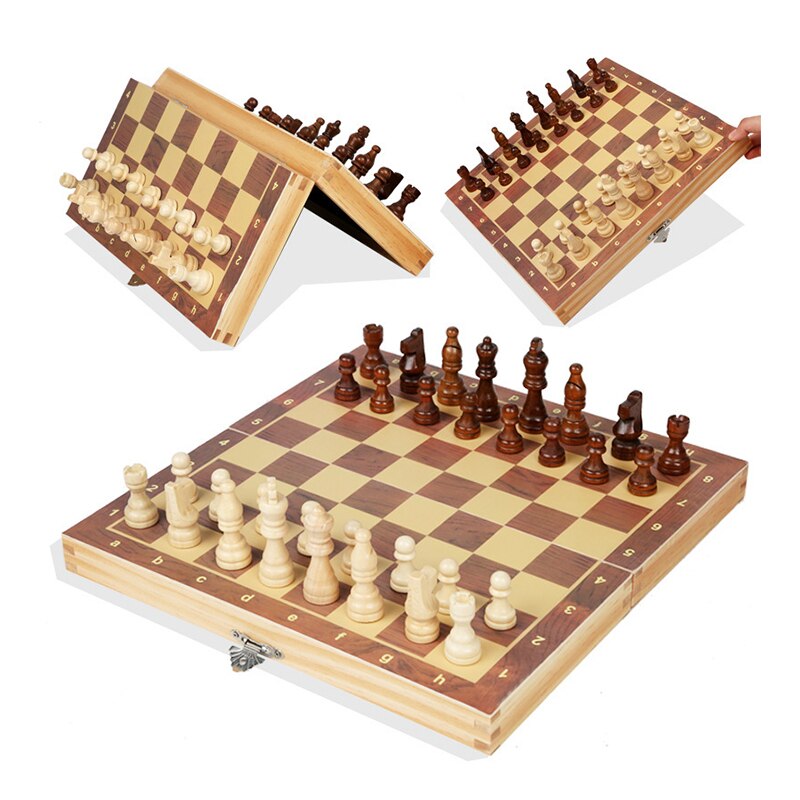 Wooden Magnetic Folding International Toy Chess Se... – Grandado
