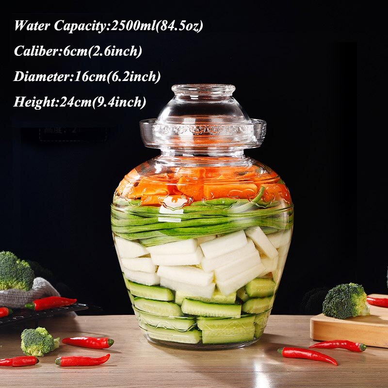 Sichuan Kimchi Jar Transparent Thicken Glass Pickl... – Vicedeal