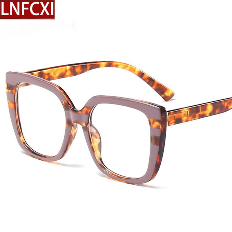 Lnfcxi Square Spring Hinge Glasses Frames Men Wome Grandado 3166